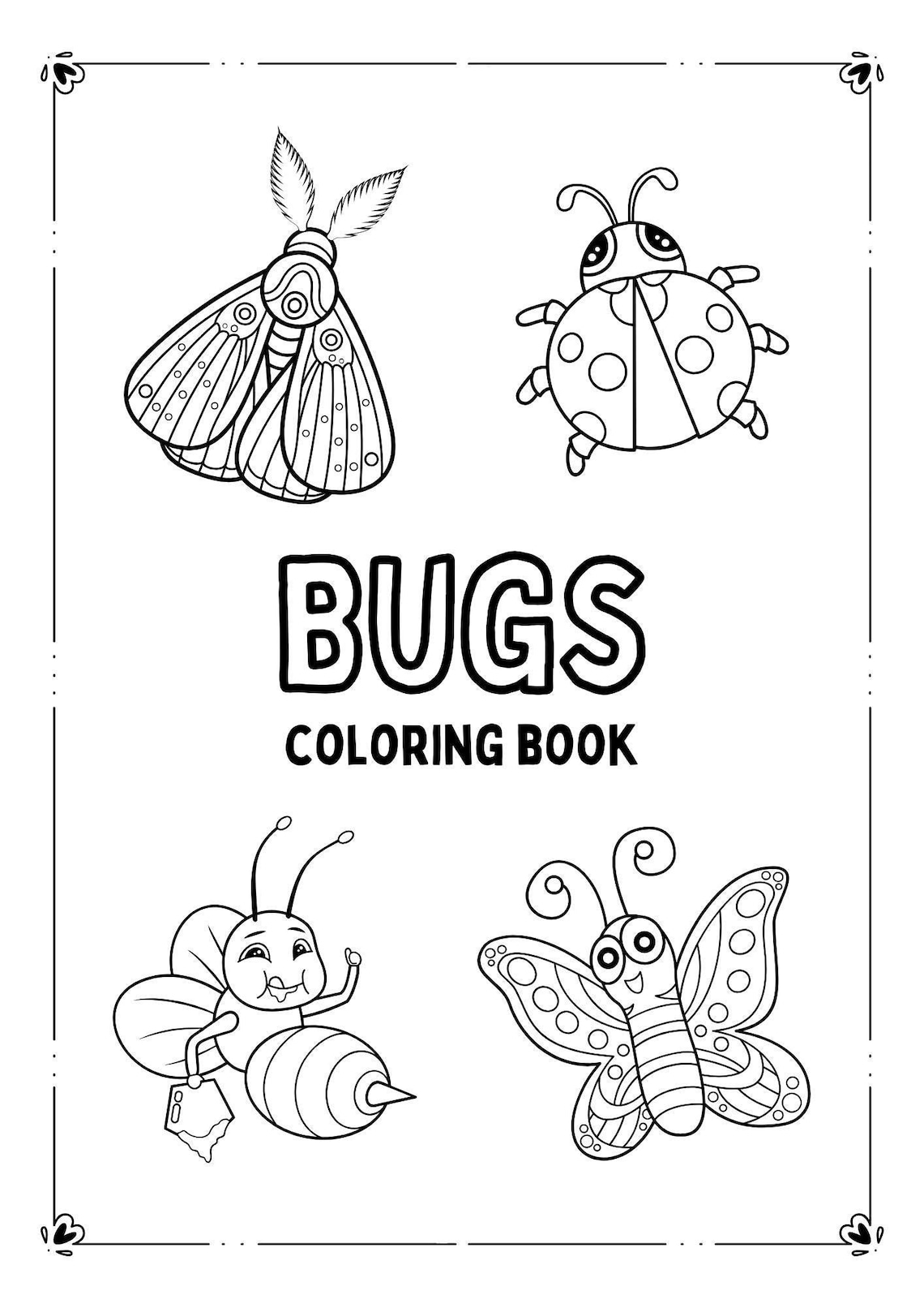 Bugs Coloring Book - Explore and Color the World of Amazing Insects! - Etsy