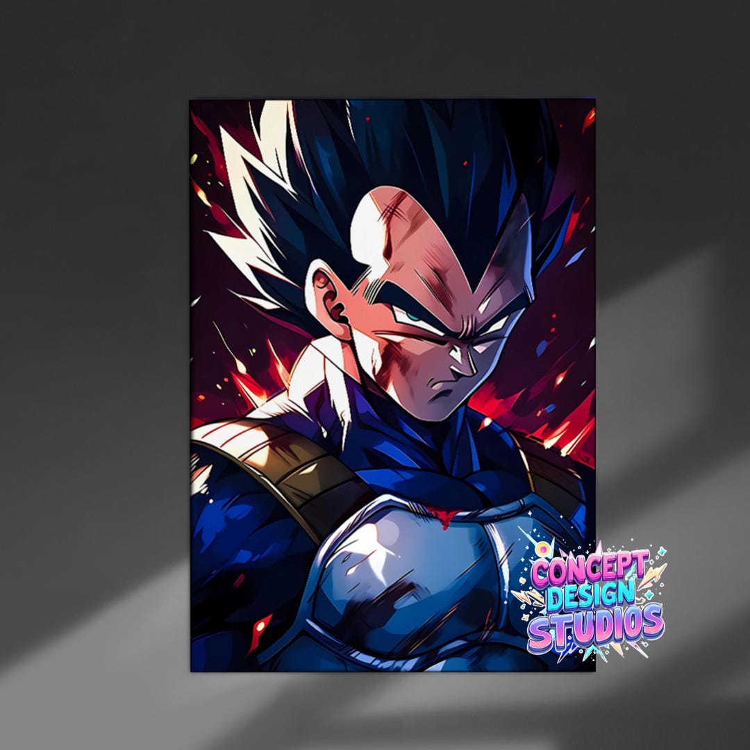 Prince Vegeta the Saiyan Elite Metal Print | Dragonball Z Anime Metal ...