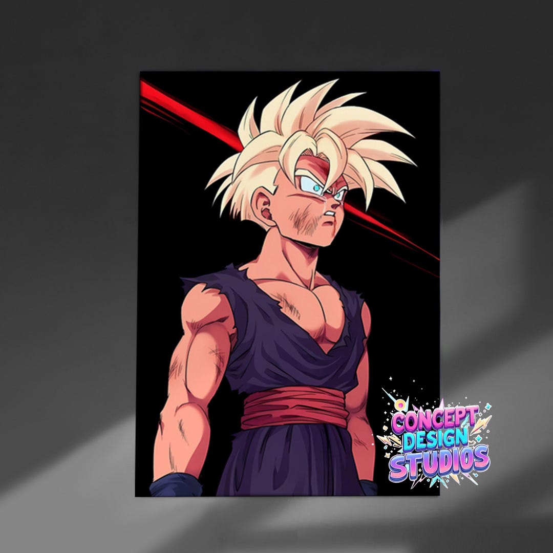 Gohan Super Saiyan 2 Awakening Metal Print Dragonball Z Anime Metal ...