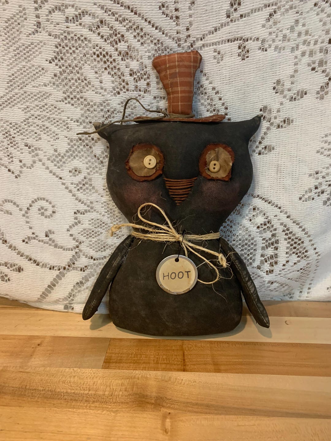 Primitive Style Stuffed Hoot Owl Decor - Etsy