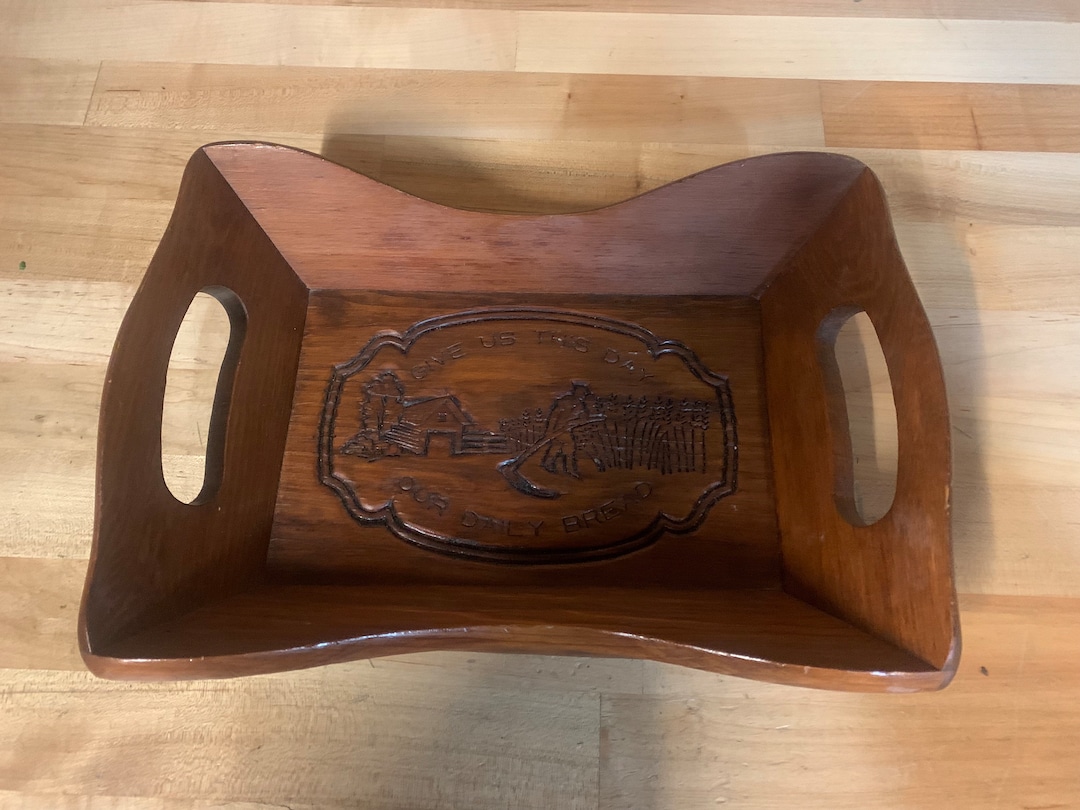 Vintage Wooden Bread Tray "give Us the Day Our Daily Bread" With ...