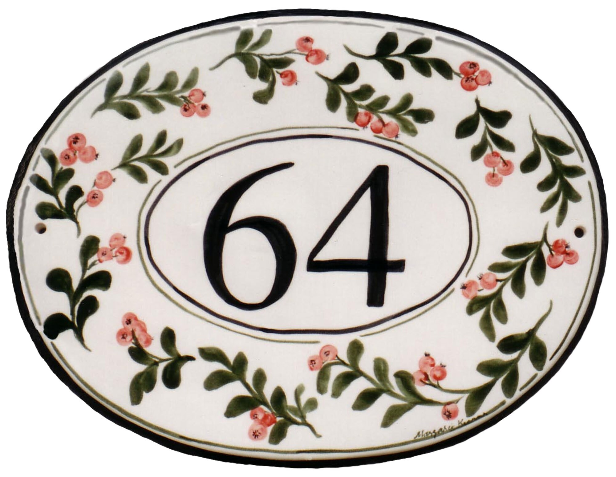 Custom Painted Ceramic Address Sign / Personalized House Plaque by ...