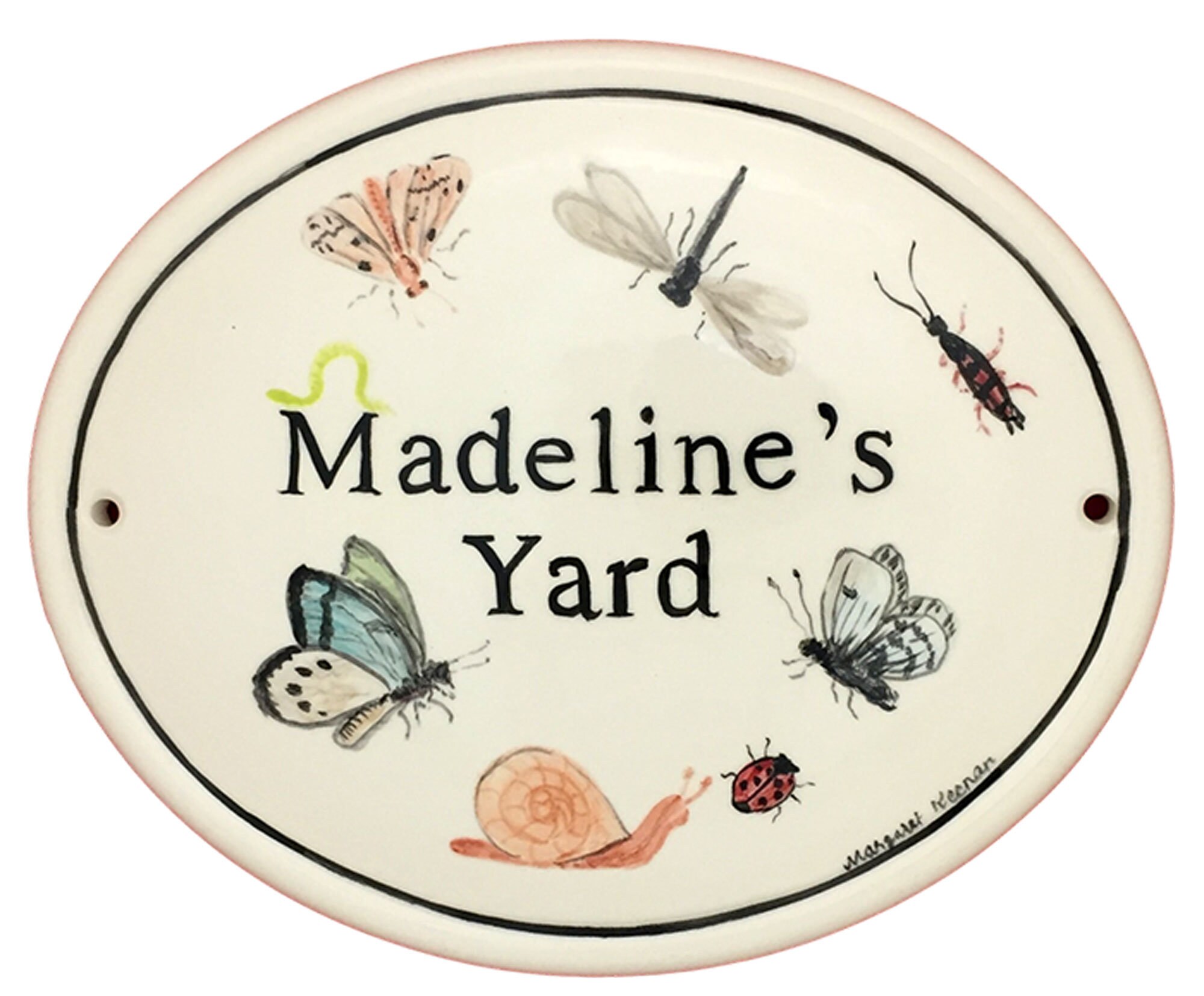 Custom Painted Ceramic Address Sign / Personalized House Plaque by ...