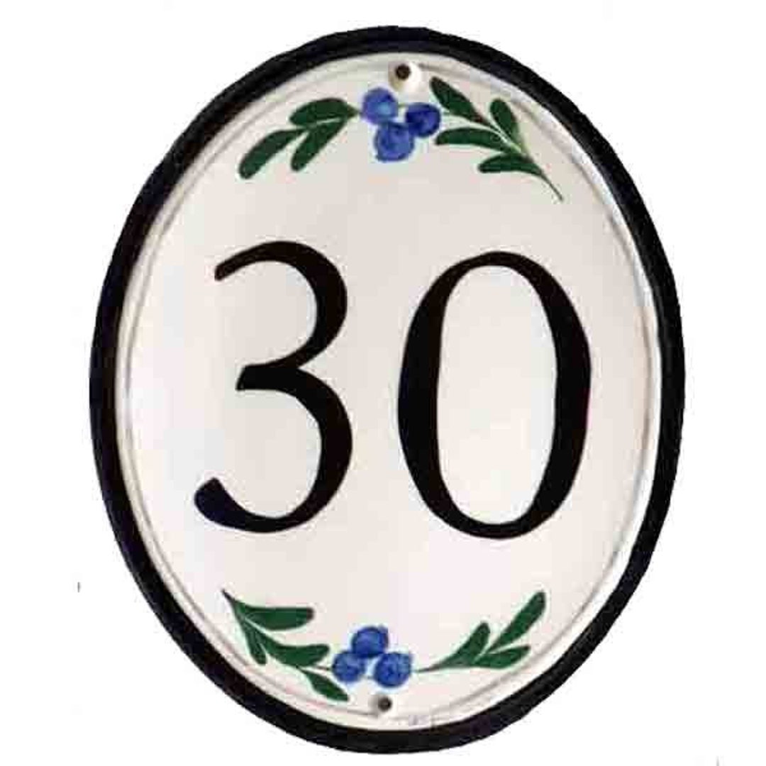 Custom Painted Ceramic Address Sign / Personalized House Plaque by ...