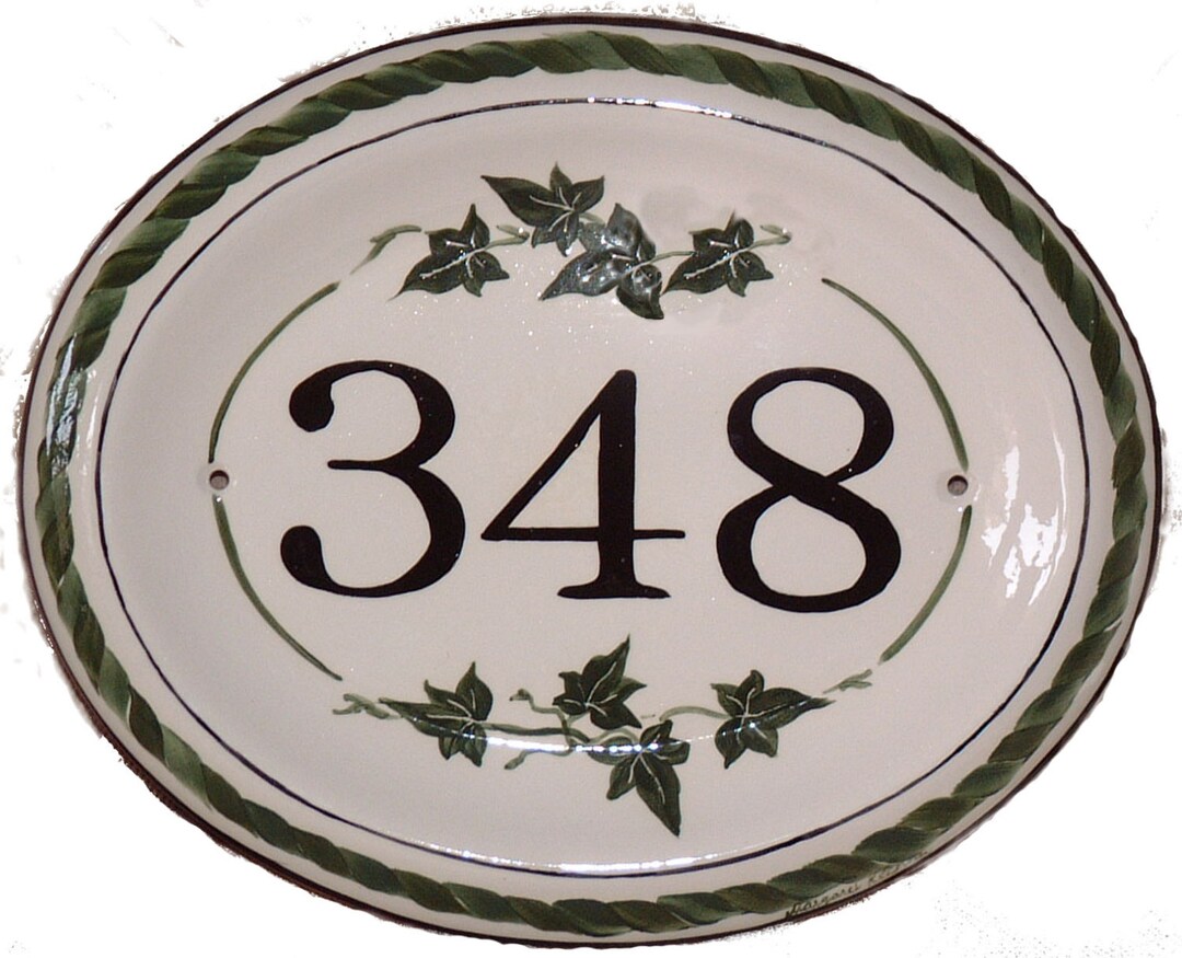 Custom Painted Ceramic Address Sign - Personalized House Plaque - Etsy
