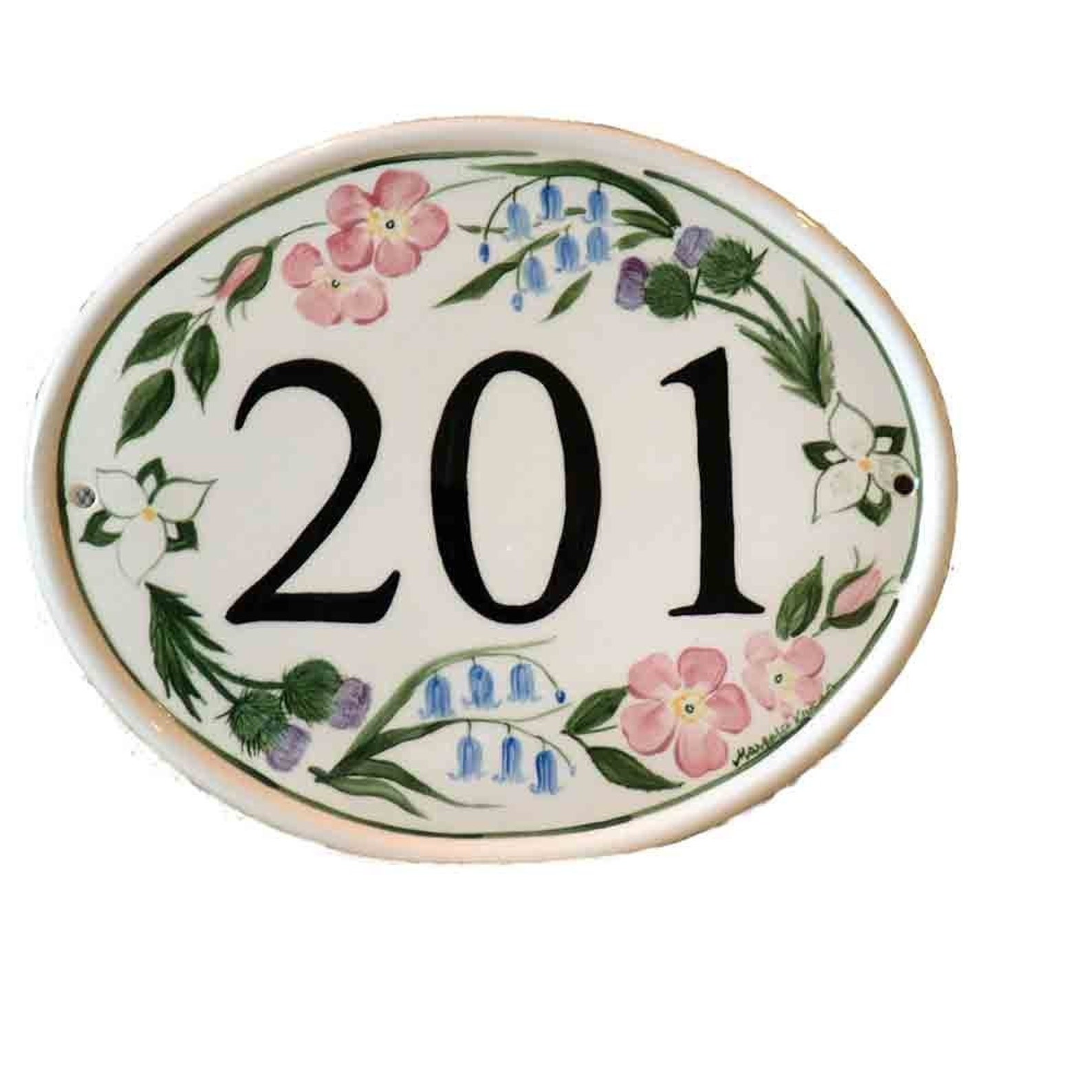 Custom Painted Ceramic Address Sign / Personalized House Plaque by ...