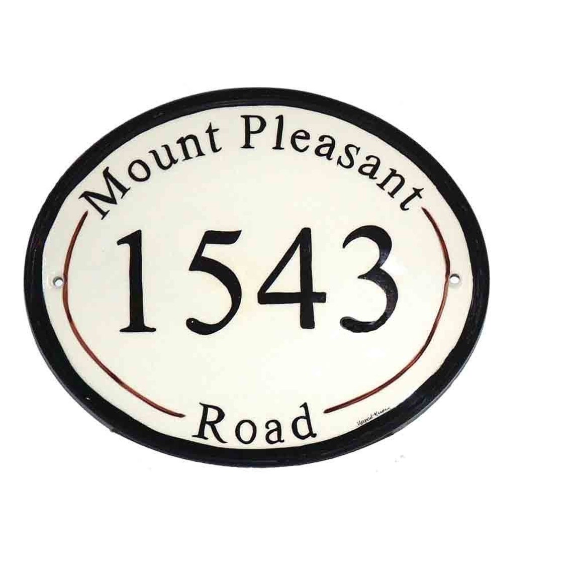 Custom Painted Ceramic Address Sign / Personalized House - Etsy