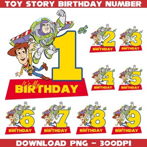 Toy Story Birthday Number Png,toy Story Family Birthday Png Bundle,toy ...