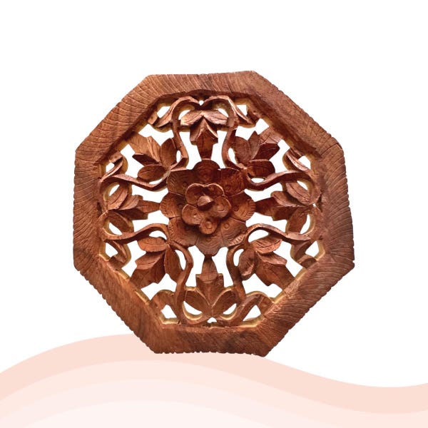 Carved Indian Wood Trivet - Etsy