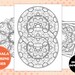 3 Intricate Mandala Coloring Pages for Adults, Instant Download, PDF ...