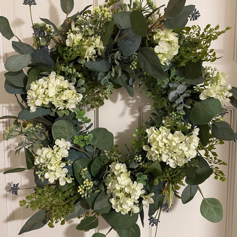 Hydrangea Wreath - Etsy