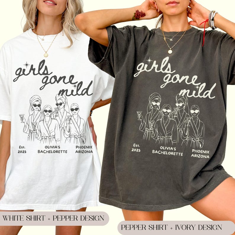 Bachelorette Pajamas Shirt, Girls Gone Mild Custom Bachelorette Shirt ...