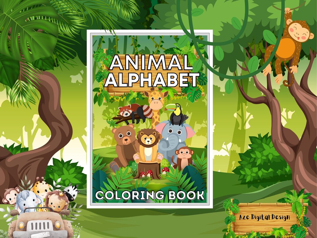 Animal Alphabet Coloring Book for Kids | A-Z Letter Tracing, Fun Animal ...