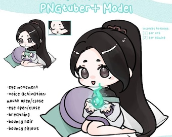 Comfy Streamer Girl Pngtuber Plus Model | Pre-made Avatar Ready-to-use ...