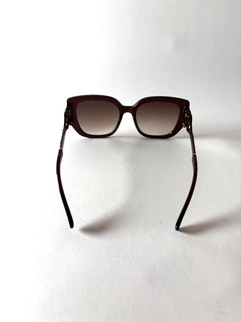 Vintage Chanel Rhinestone CC Brown Cat Eye Y2K Sunglasses - Etsy UK