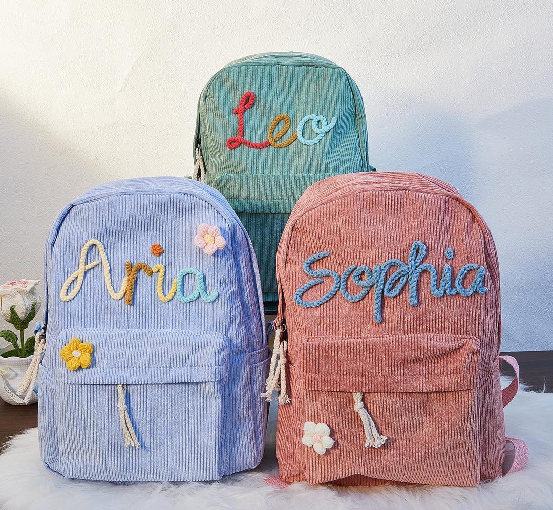 Custom Toddler Backpack，personalized Corduroy Backpack for Kids，cozy ...