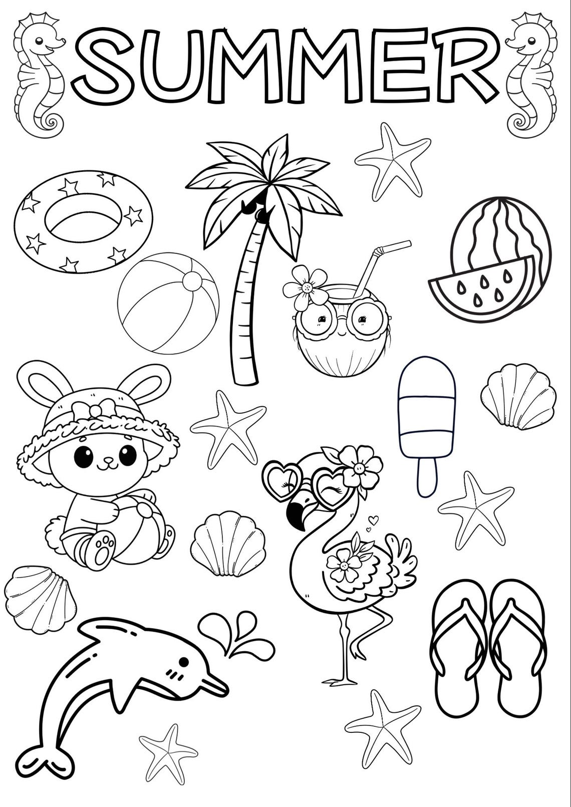 Four Seasons Coloring Book / Suitable for Kids for Fun Learning and ...