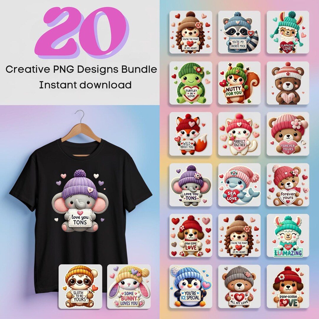 20x Valentines Day PNG Bundle, Cupid PNG, Valentine's Day Clipart ...