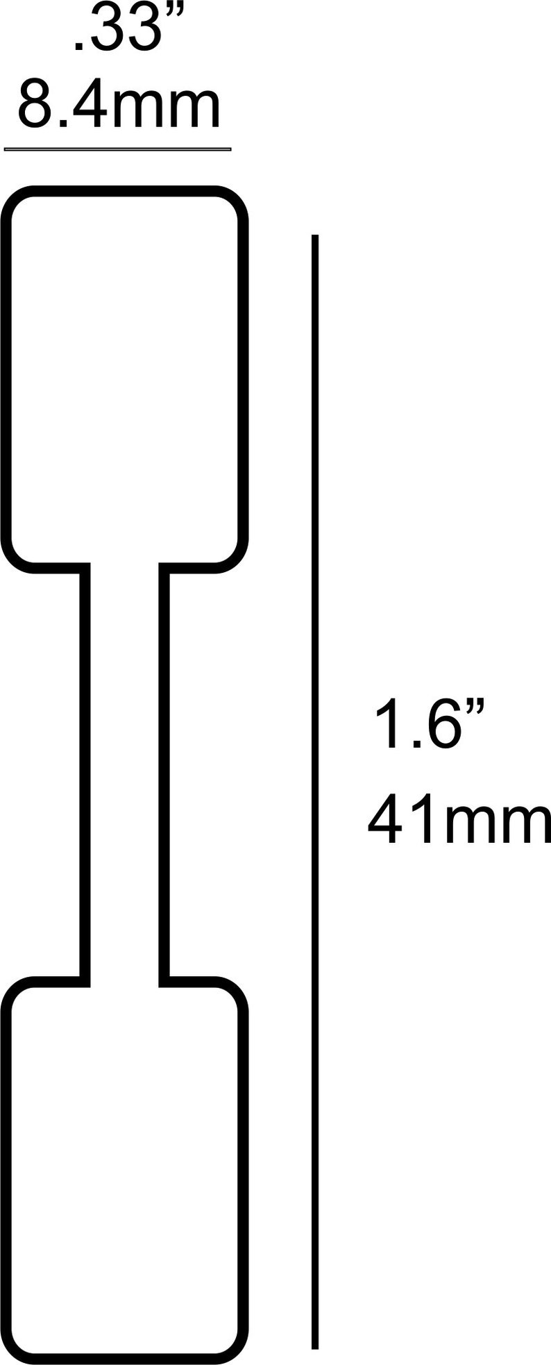 Ring Tag Fold Over Rectangle Barbell Jewelry Tags Template | Etsy