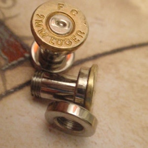 Bullet Ear Plugs 9mm Bullet Plug Earrings Bullet Shell U Pick Your ...