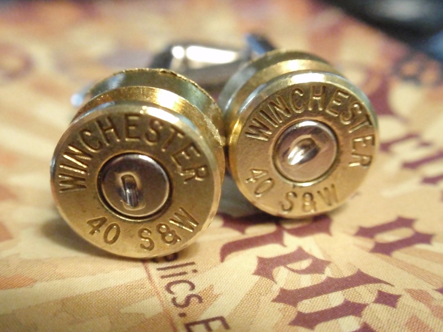 Bullet Casing Cufflinks Cuff Links 40 Caliber Shell Premium - Etsy