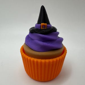 3D Printed Halloween Cupcake Clickers • Fidget Toy • Witch Hat Cupcake ...