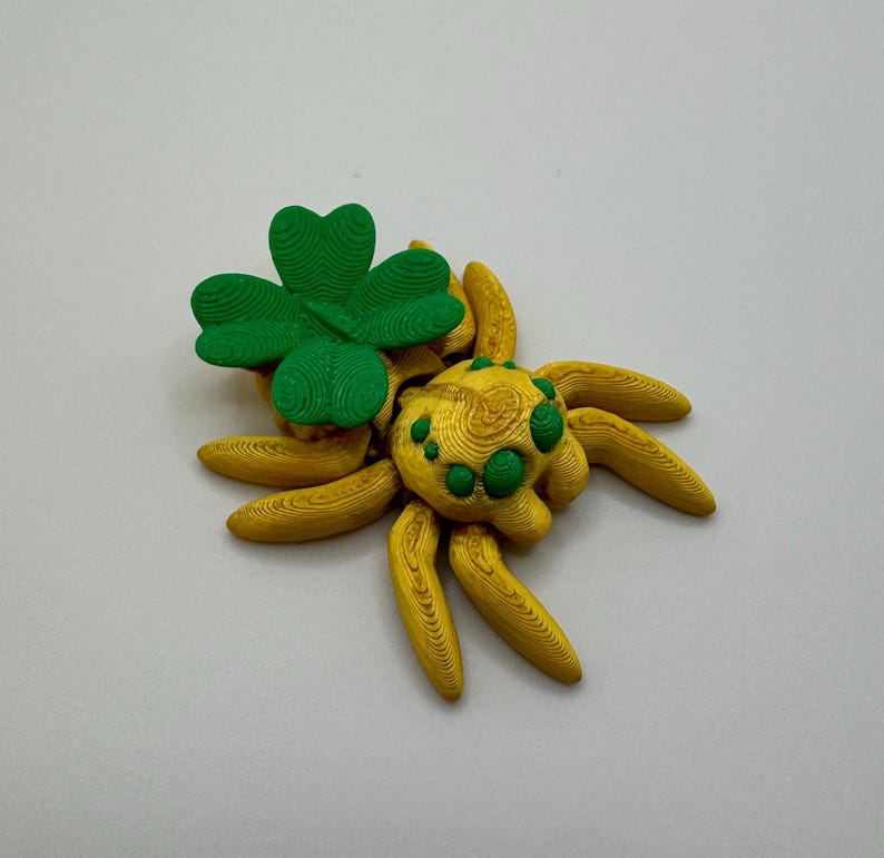 3D Printed Articulated Spiders – Mushroom, Four Leaf Clover, & Donut ...