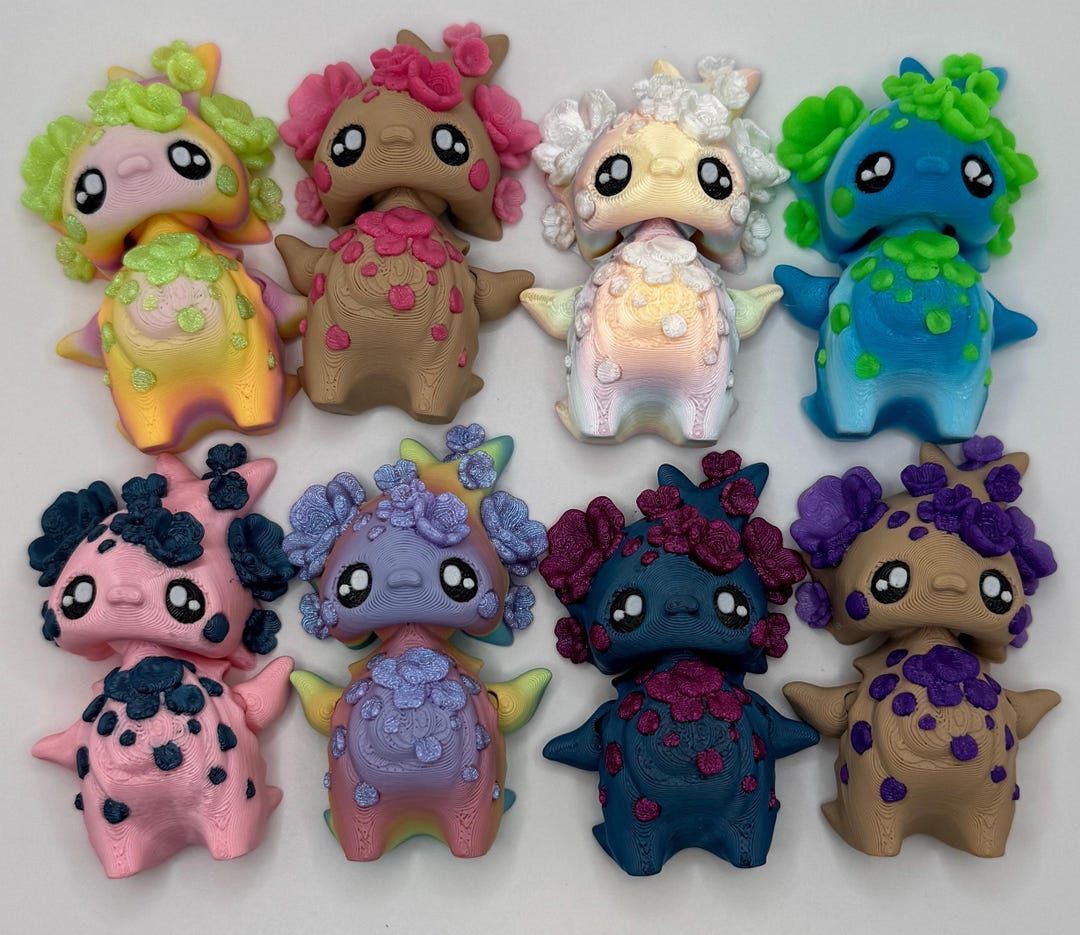 Cherry Blossom Pixie – 3D Printed Fantasy Creature | Articulated Figurine by Layers in Green - Etsy