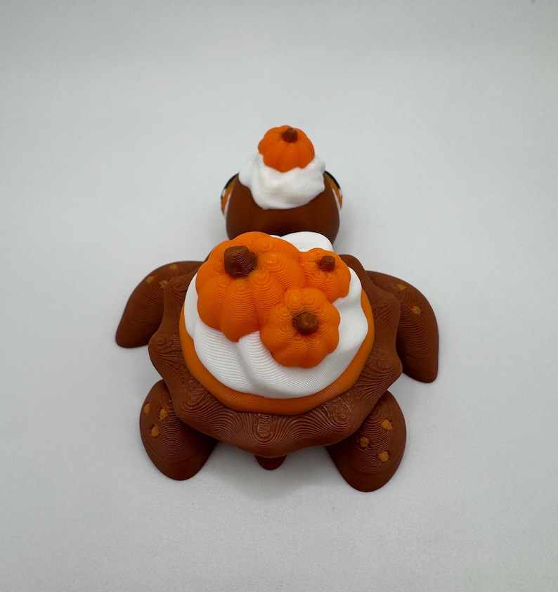 3D Printed Pumpkin Pie Turtle – Fall Dessert Turtle - Etsy