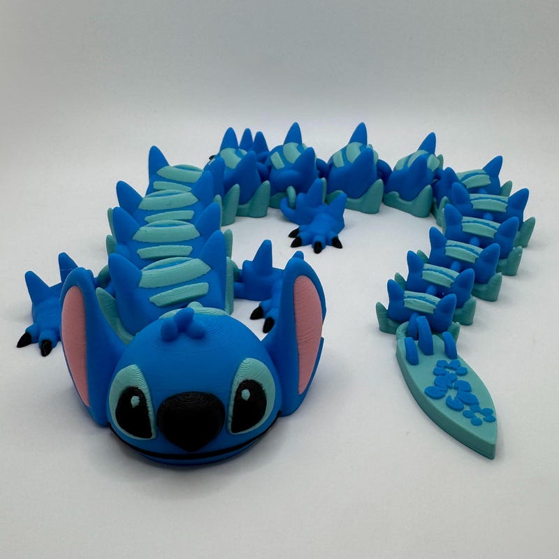 Stitch Flexi Dragon - Etsy