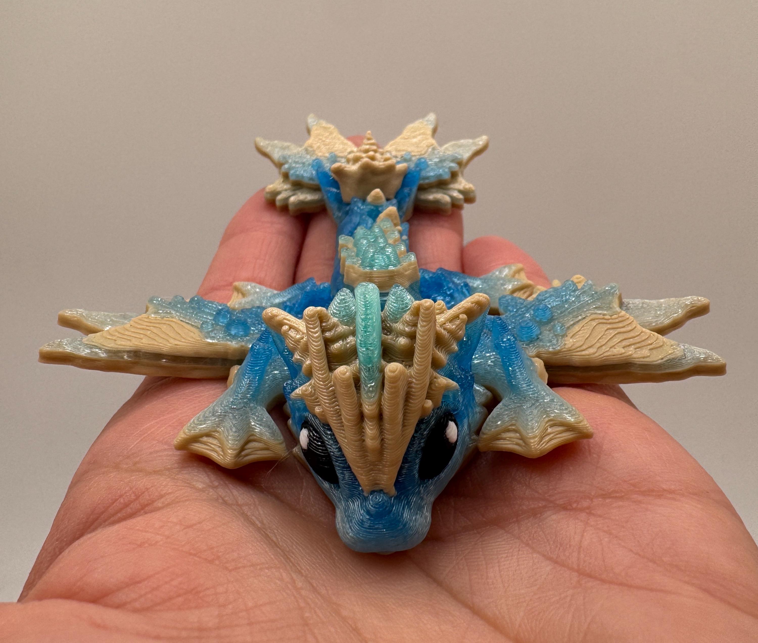 3D Printed Articulated Beach Dragon – Cinderwing Design - Etsy