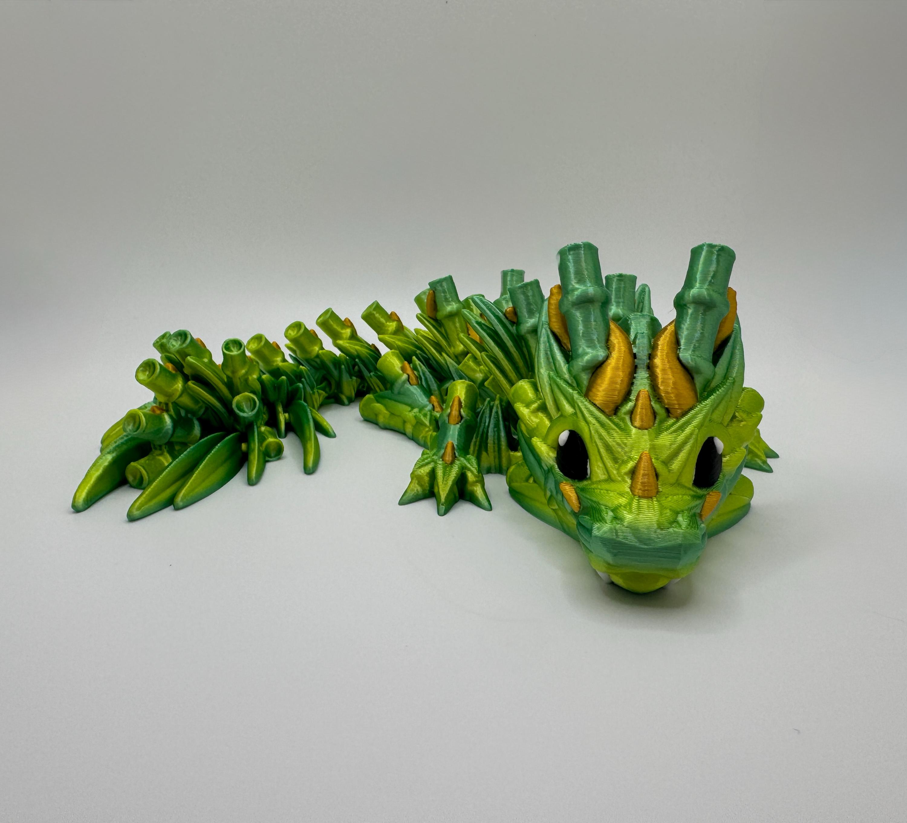 Articulated Bamboo Dragon | 3D Printed Dragon by Cinderwing3d | Full ...