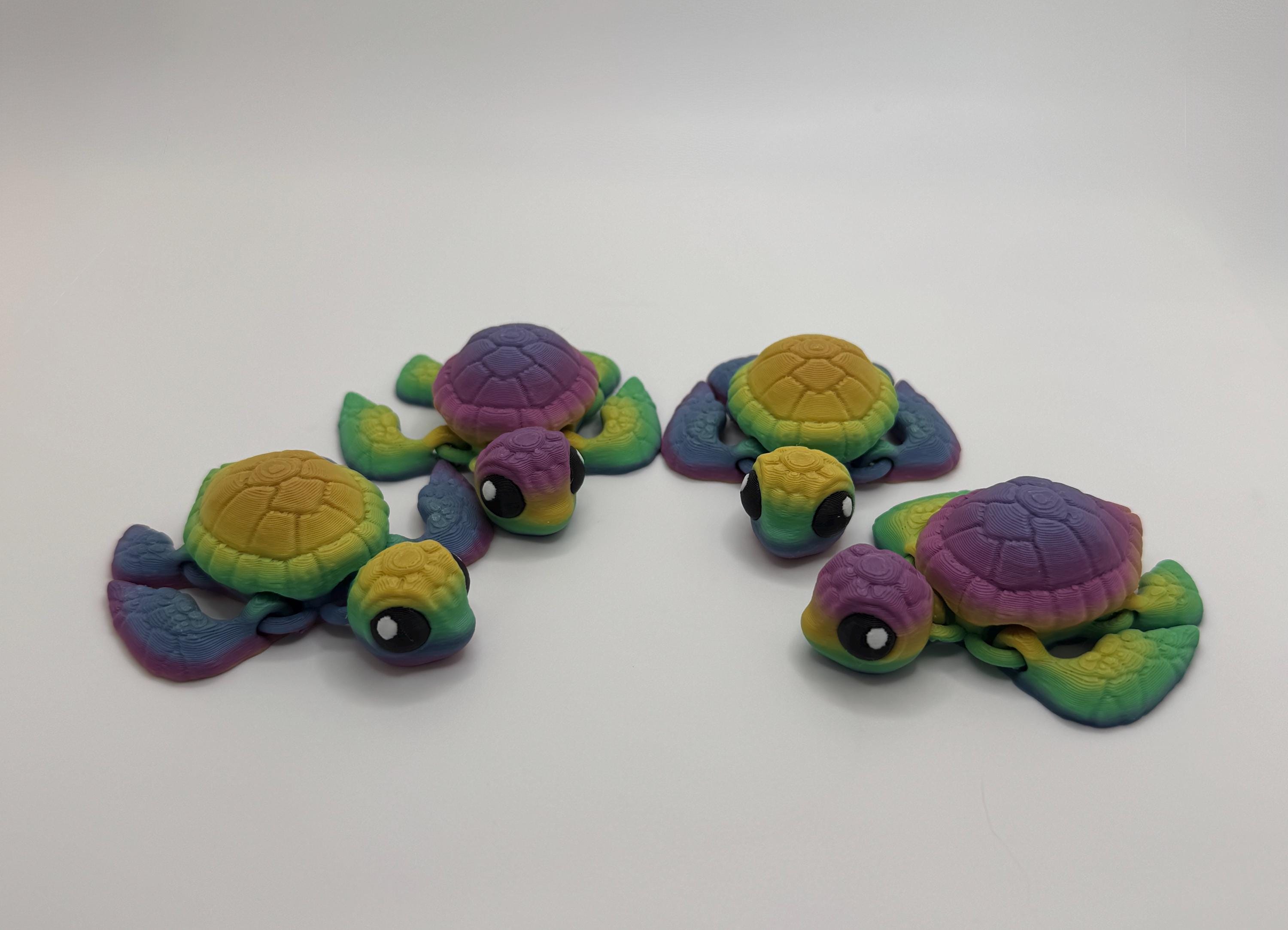 3D Printed Articulated Sea Turtle | Cinderwing3d Design | Poseable ...