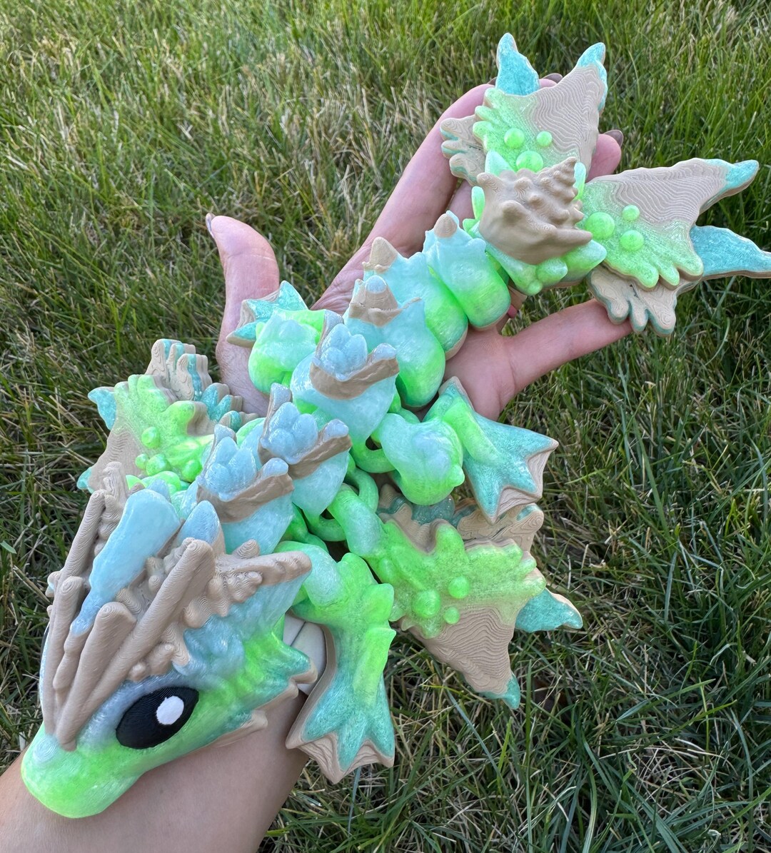 3D Printed Articulated Beach Dragon – Cinderwing Design - Etsy
