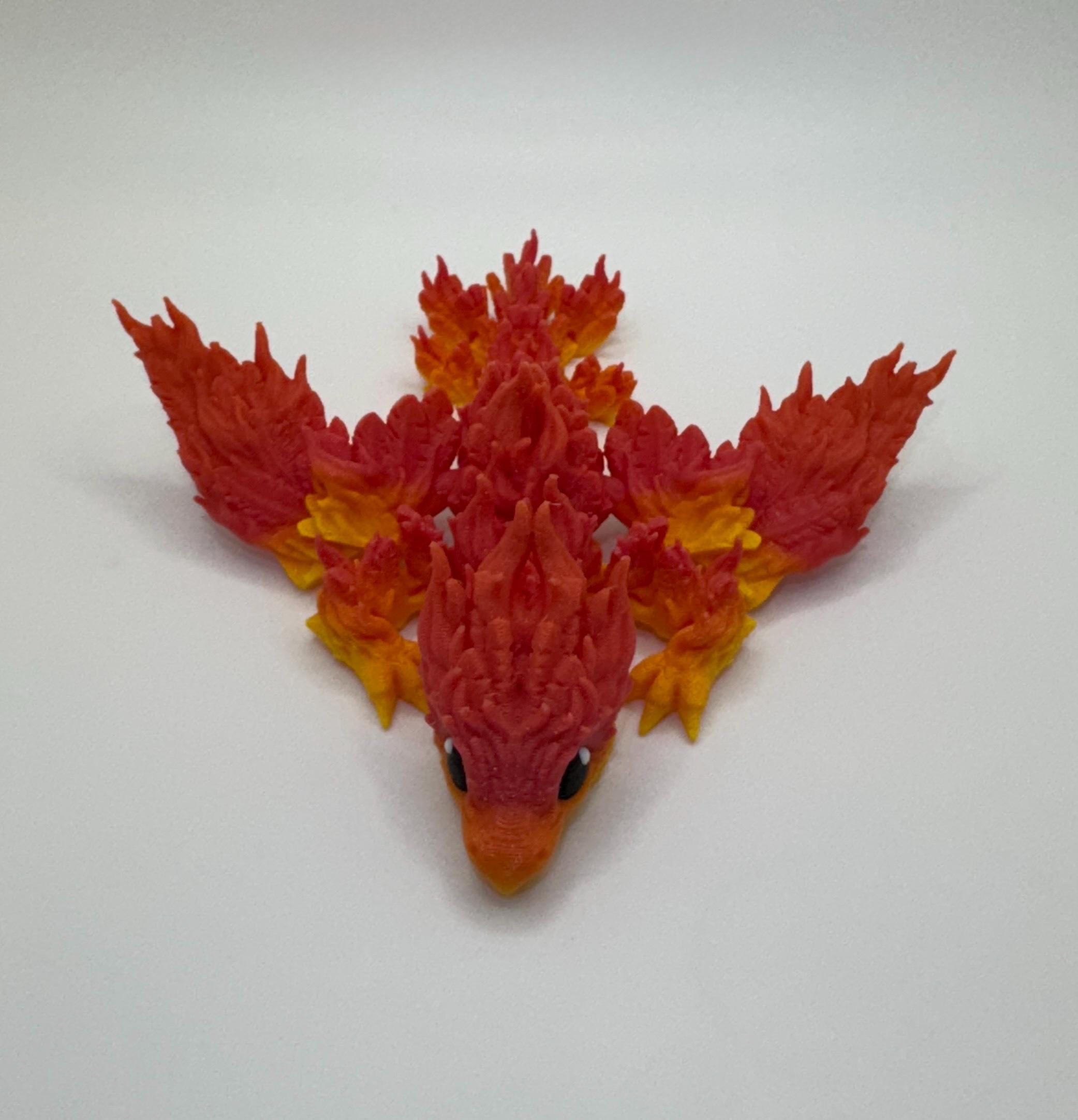 3D Printed Articulated Phoenix Fire Dragon | Cinderwing3d Design ...