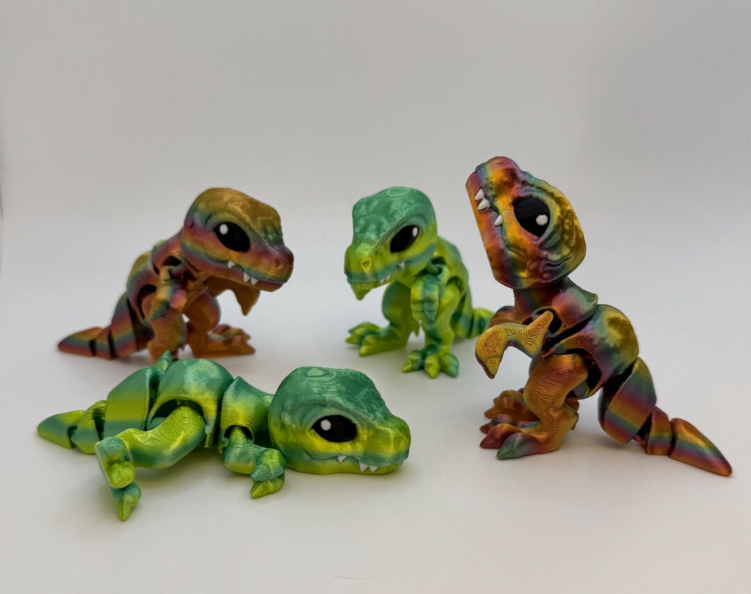Adorable Articulated Baby T-rex – 3D Printed Dinosaur Toy – Designed by ...