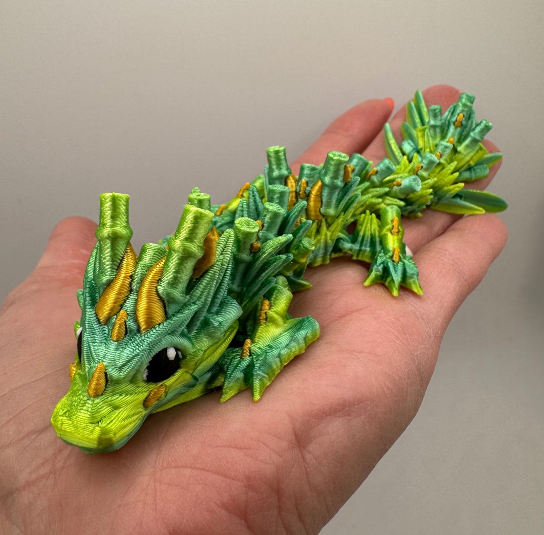Articulated Bamboo Dragon | 3D Printed Dragon by Cinderwing3d | Full ...