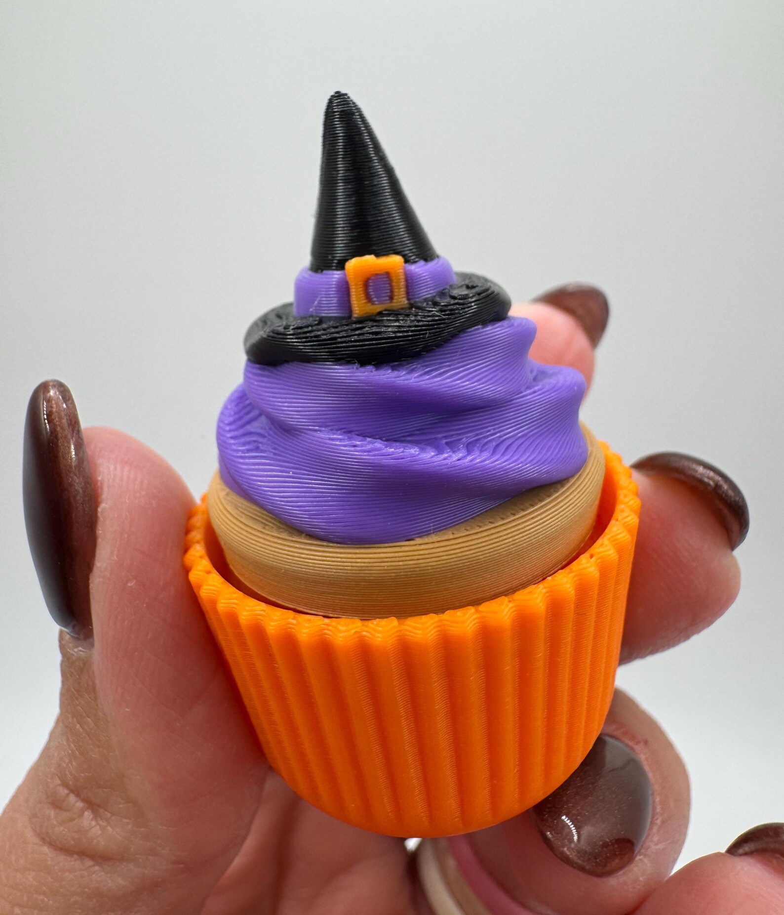 3D Printed Halloween Cupcake Clickers • Fidget Toy • Witch Hat Cupcake ...