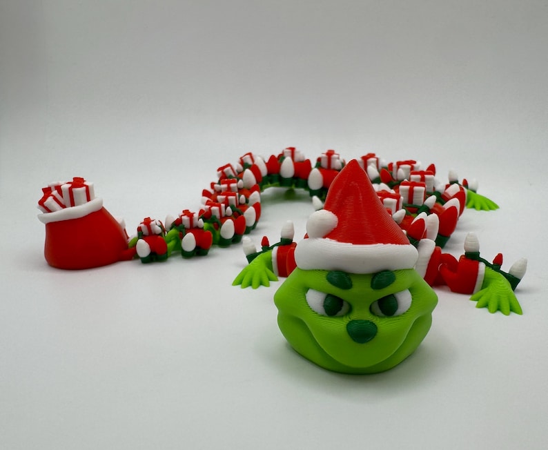 3D Printed Grump Dragon – Christmas Edition - Etsy