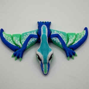 Vibrant 3D Printed Pterodactyl – Articulated Dinosaur Figure ...