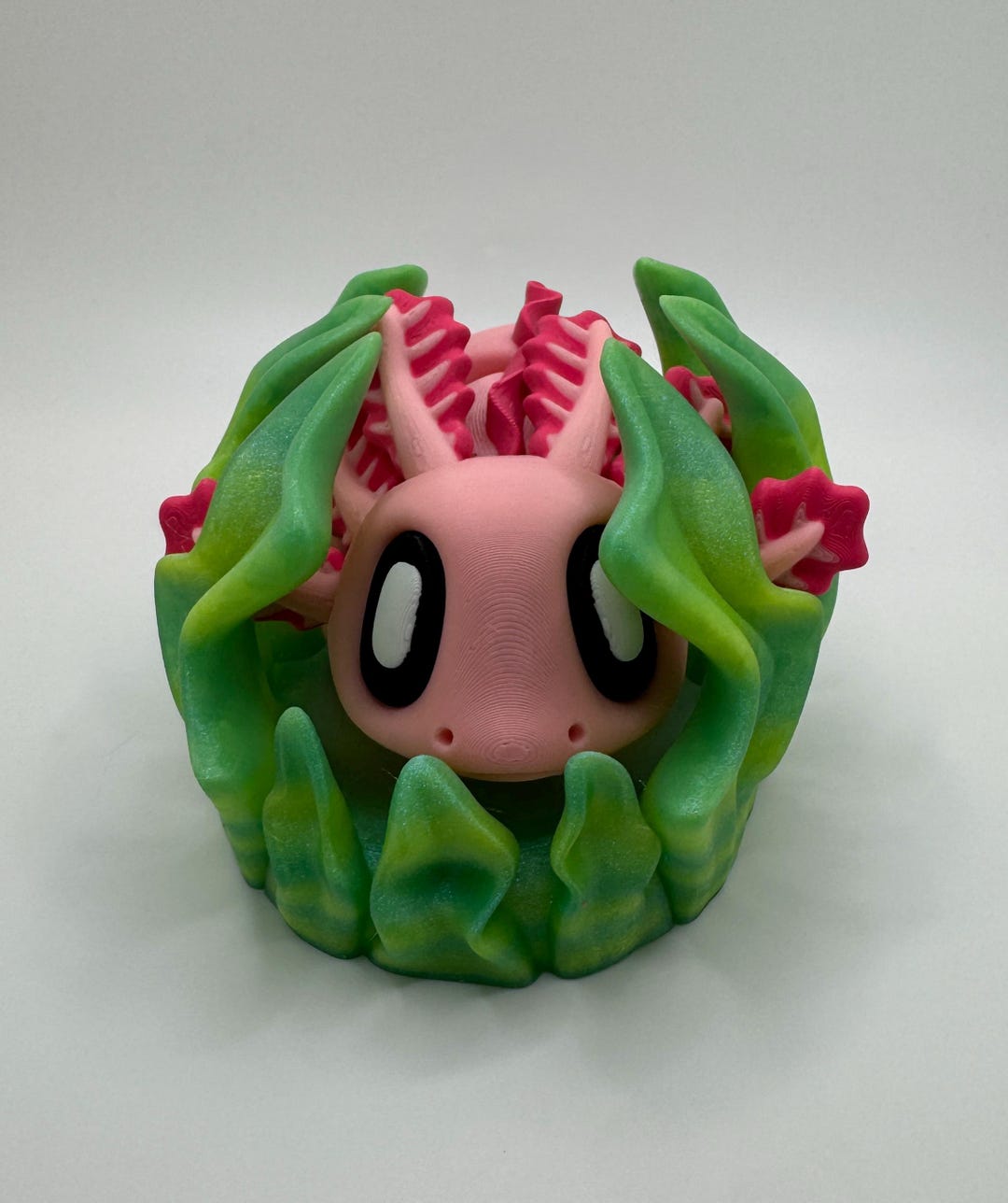 3D Printed Magnetic Axolotl With Seaweed Bed – Articulated & Poseable ...