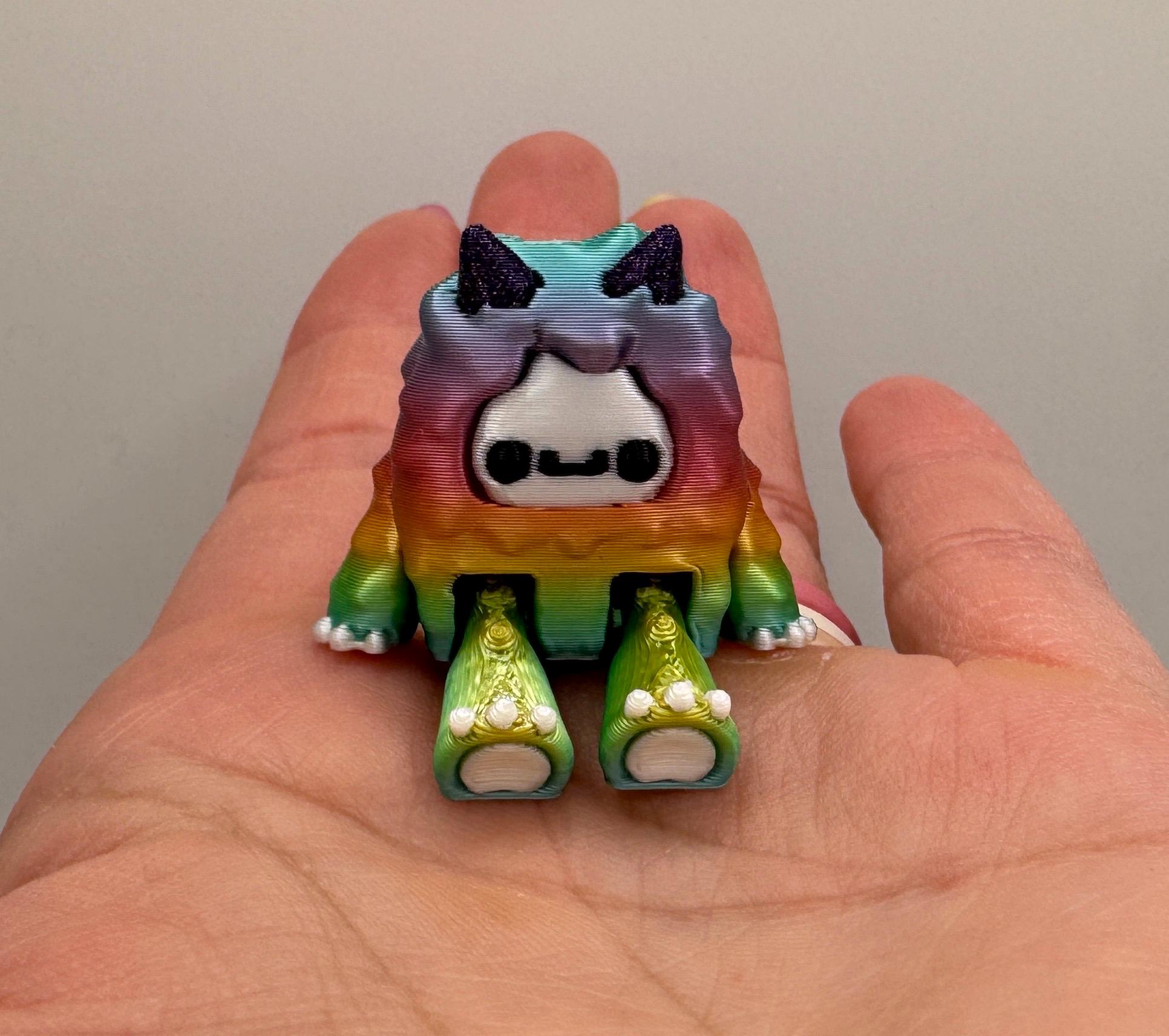 3D Printed Articulated Yetis With Mountain Display Option– Cute ...