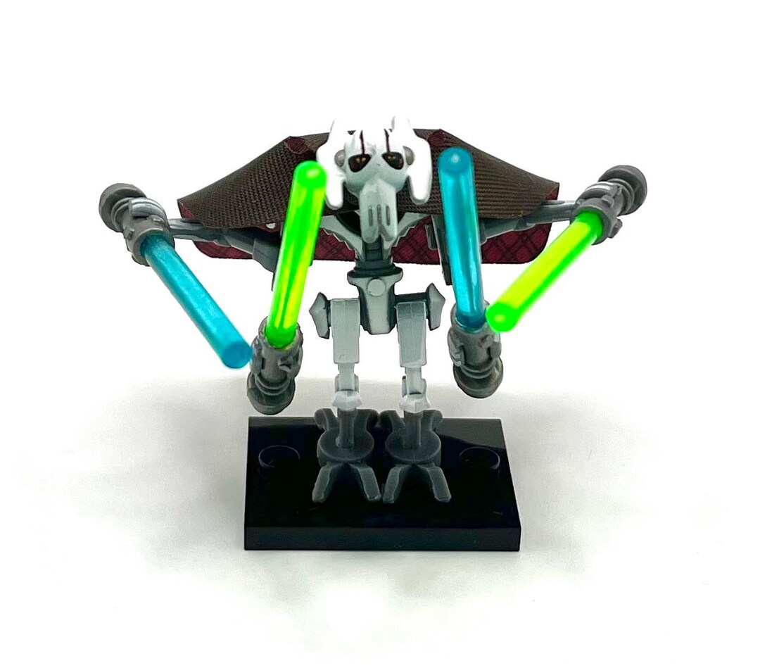 General Grievous With Light Sabers & Capes Custom MOC Minifigure - Etsy UK