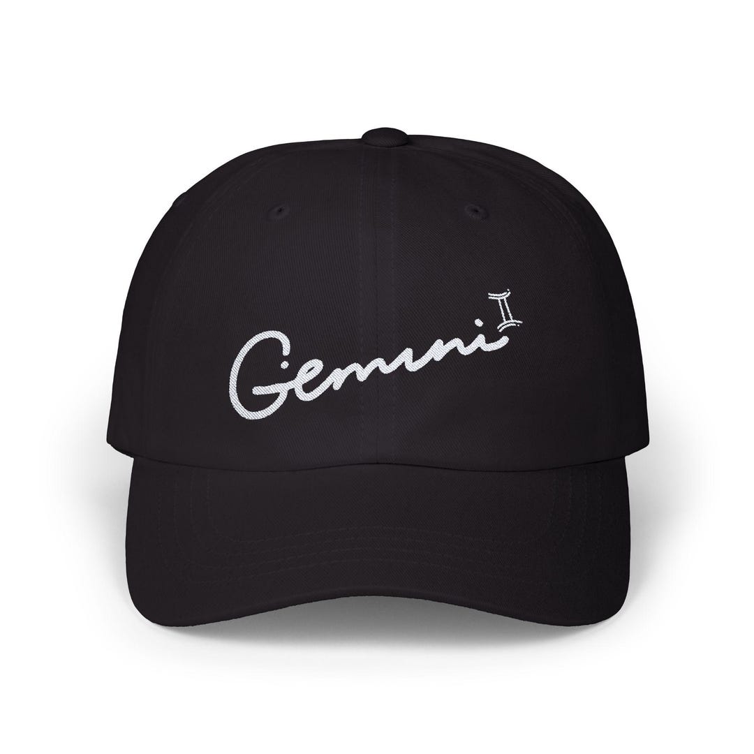 Gemini Zodiac Sign Embroidered Baseball Cap | Custom Dad Hat With ...