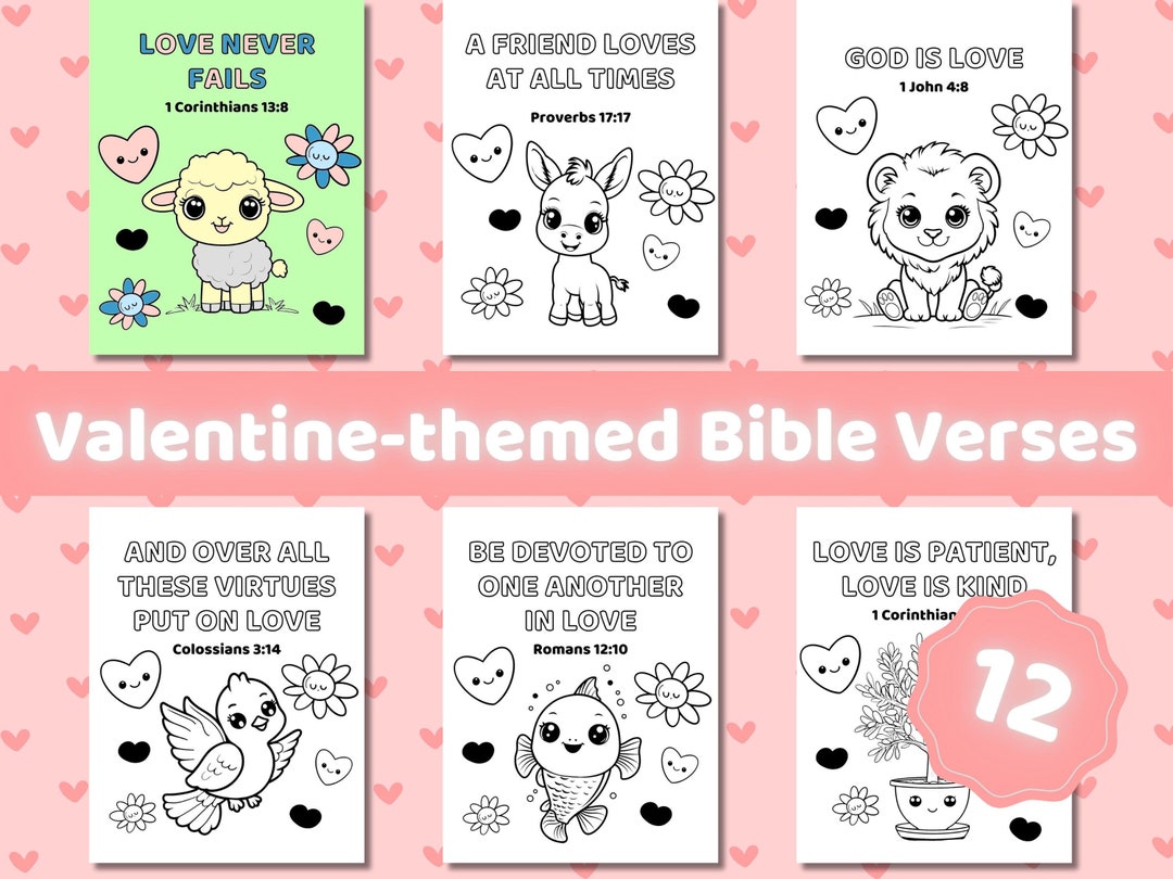 Printable Kids Coloring Pages – Valentine Bible Verses for Fun & Faith ...
