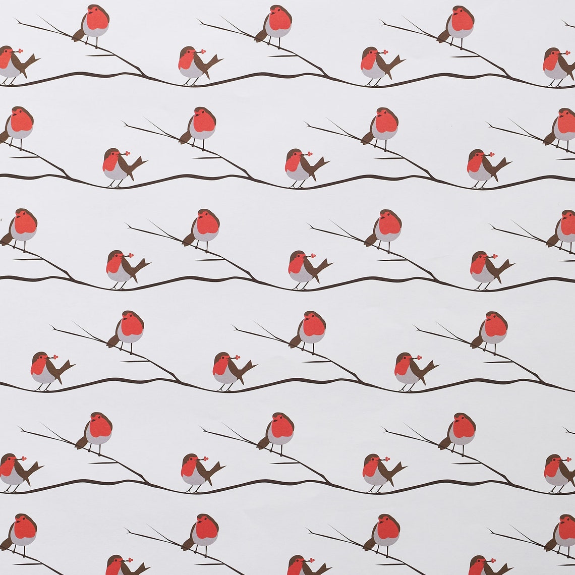 Robin Gift Wrap, Bird Wrapping Paper, Christmas Wrapping Paper - Etsy