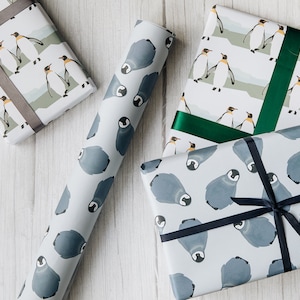 Penguin Wrapping Paper - King Penguins, Arctic Design - Etsy