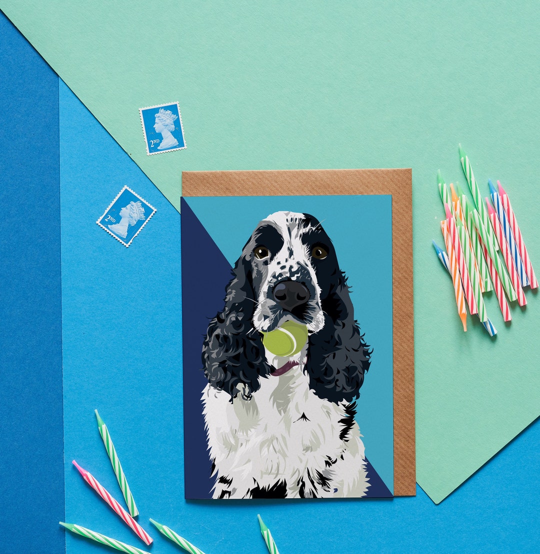 Nancy the English Cocker Spaniel With Tennis Ball - Etsy