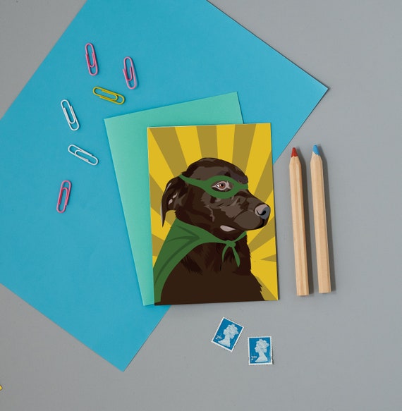 Superhero Chocolate Labrador Super Hero Dog Dog in a Cape - Etsy
