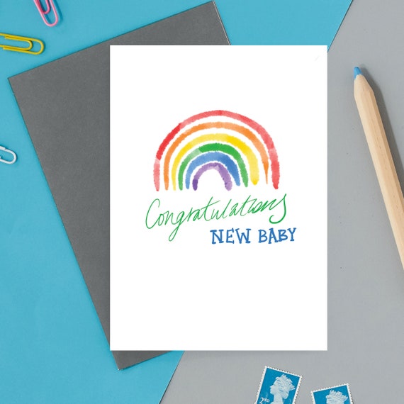 Congratulations on Your Rainbow Baby Baby After Loss New | Etsy